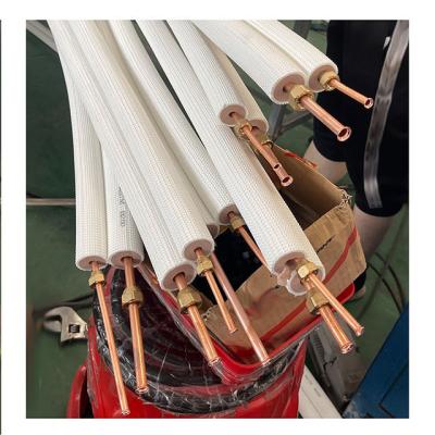 China Competitive price AC insulated copper tube HVAC Air Conditioner Insulated Copper Pipe/Tube Air conditioning pipes for sale