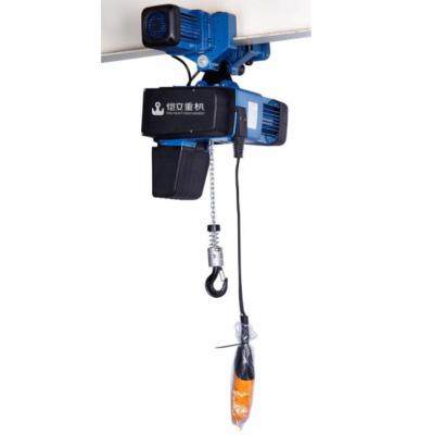 China 250kg 3m Double Speed Electric Chain Hoist With Motorized Trolley for sale