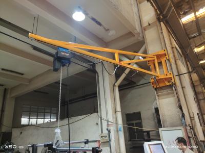 Cina Gru a bandiera a parete con paranco elettrico autoportante a basso ingombro 500 kg in vendita