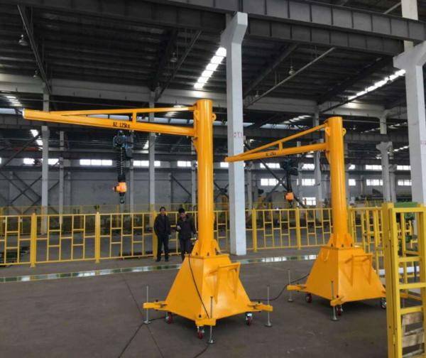 Quality Cable-stayed Manual Jib Crane Slewing Jib 125kg With Electric Hoist for sale