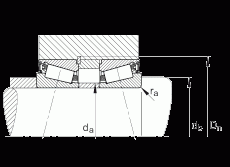 Tapered roller bearings JK0S060, integral tapered roller bearings, lip seal on one side, diameter series 0
