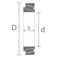 D-41251 DJ2 - cuscinetto a rulli affusolato Unico fila