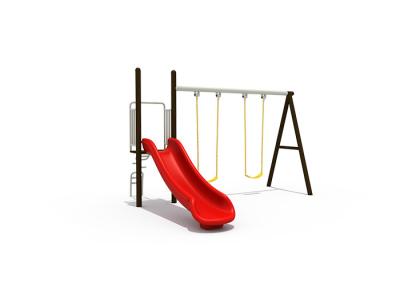 China Red Outdoor Kids Garden Swing Set , Backyard Baby Swing Set With Slide for sale