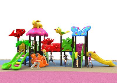 China Entertaiment Park Large Plastic Outdoor Slide , Blue Color Childrens Garden Slide For Climbing / Jumping for sale