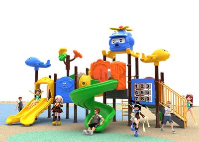China Aluminum Alloy Pole Childrens Plastic Playground For Toddlers Red Color for sale