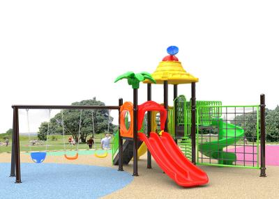 China Small Outside Childrens Plastic Playground 10 Kids Capacity With Slide for sale