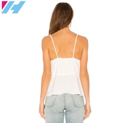 China 2018 New Fashion V-neck Blouse Chiffon Cami Tank Top for Womens en venta