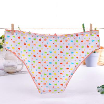 China Sanding milk fiber printing young girls thong underwear en venta