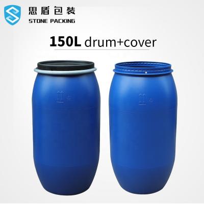 China Strong Sealing HDPE PP Metal Plastic Chemical Containers 150L Plastic Barrel for sale