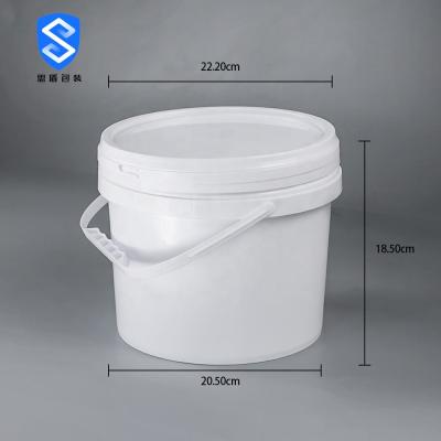 China 22.2cm White Five Gallon Buckets With Lid Corrosion Resistant for sale