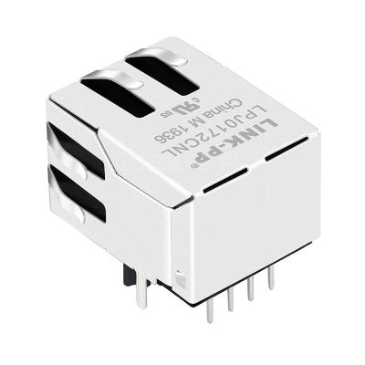 中国 LPJ0172CNL 10 ベース-T タブダウン 無 LED シングルポート Cat5e RJ45 マグネット ジャック 販売のため
