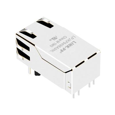 Cina LPJKP9496A9NL 10G Base-T Single Port POE+ Magnetics RJ45 Connector Tab Up Verde&Giallo/Verde Led in vendita