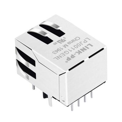 Cina X multiplo XMG-EG-01A-4-D22-110-INC Compatibile LINK-PP LPJ0011GENL 10/100 Base-T Tab Down Verde/Giallo Led 1x1 Port Ethernet Lan Port Jack RJ45 Socket di rete in vendita