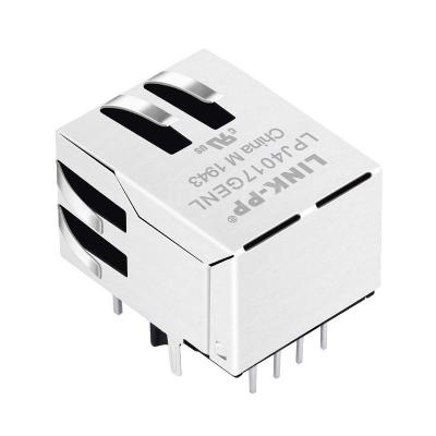 Cina XFMRC XFATM2GA-CLGY1-2MS Compatibile LINK-PP LPJ4017GENL 10/100 Base-T Tab Down Verde/Giallo Led 1 Port Cat 5e Magjack RJ45 Socket Ethernet in vendita