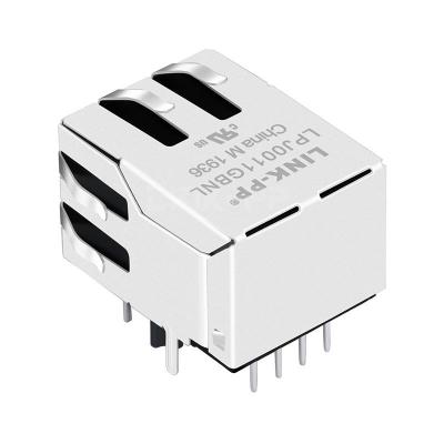 中国 RJ-005B コンパティブル LINK-PP LPJ0011GBNL 10/100 ベース-T タブダウン グリーン/イエロー LED シングルポート モジュラル ジャック RJ45 コネクタ 販売のため