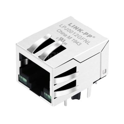 Cina Belfuse SI-40139 Compatibile LINK-PP LPJ0012GFNL 10/100 Base-T Tab Down Verde/Verde Led 1x1 Port Industrial RJ45 Ethernet Connector in vendita
