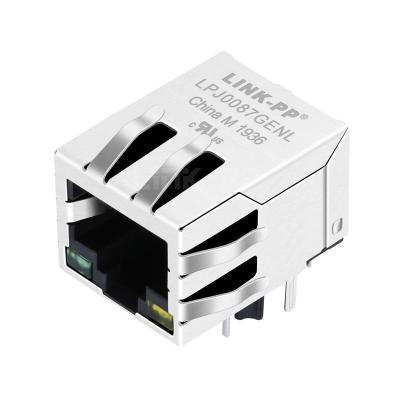 Cina YDS 13F-61JGYDPH2NL Compatibile LINK-PP LPJ0087GENL 10/100 Base-T Single Port Industrial RJ45 Ethernet Connector Tab Down Verde/Giallo Led in vendita