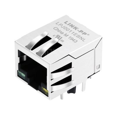 Cina Hanrun HR911105C Compatibile LINK-PP LPJ0011EBNL 10/100 Base-T Tab Down Verde/Giallo Led 1X1 Port Cat 5 Ethernet Socket RJ45 in vendita