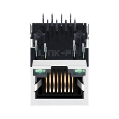 Cina Pulse J0026D01ENL Compatibile LINK-PP LPJ0026BCNL 100 Base-T Single Port RJ45 Jack Con Magnetics Integrated Tab Down Verde/Green Led in vendita