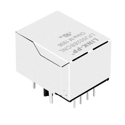 Cina Pulse J0026D01ENL Compatibile LINK-PP LPJ0026BCNL 100 Base-T Single Port RJ45 Jack Con Magnetics Integrated Tab Down Verde/Green Led in vendita