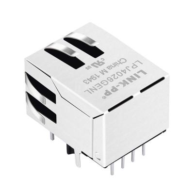 中国 XFMRS XFATM6CB-CLGY1-4MS 互換 LINK-PP LPJ4026GENL 10/100 ベース-T タブ ダウン グリーン/イエロー LED シングルポート 8P8C RJ45 ソケット接続 販売のため