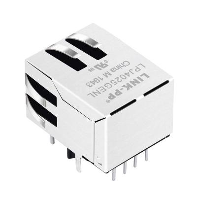 中国 XFMRC XFAMT6SA-CLGY1-4MS コンパティブル LINK-PP LPJ4025GENL 10/100 ベース-T タブ ダウン グリーン/イエロー LED シングルポート インダストリアル イーサネット RJ45 コネクタ 販売のため