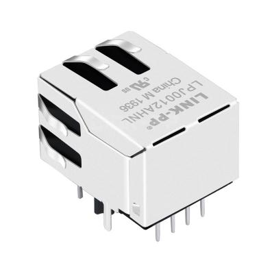Cina X multiple XMG-J1B121ZCCD Compatibile LINK-PP LPJ0012AHNL 10/100 Base-T Tab Down Verde/Giallo Led 1 Port Connectors RJ45 Ethernet Connessioni in vendita