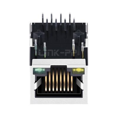 Cina LU1S041CX-34 LF a entrambe le parti Compatibile LINK-PP LPJ0182BANL 10/100 Base-T Tab Down Giallo/Verde Led 1 Port Network Connectors Moduli RJ45 Keystone in vendita