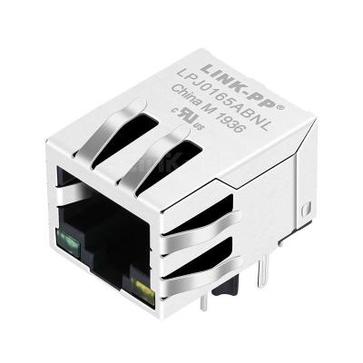 Cina Impulso J00-0086NL Compatibile LINK-PP LPJ0165ABNL 10/100 Base-T Tab Down Verde/Giallo Led 1x1 Porta 8 Pin Modulare RJ45 connettori in vendita