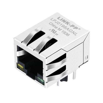 Cina X Multiple XPJG-01K-1-PK3-310 Compatibile LINK-PP LPJ0196AGNL 10/100 Base-T RJ45 PoE Jack magnetici a porta singola in vendita