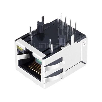 Cina YDS 50(27)F4-135-A222-B12 Compatibile LINK-PP LPJ4126ABNL 10/100 Base-T Tab Down Verde/Giallo Led Single Port 8P8C RJ45 Jack Connection in vendita
