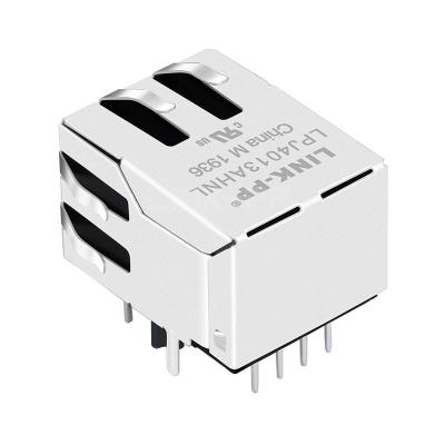 Cina Pulse J1B1211CFD Compatibile LINK-PP LPJ4013AHNL 10/100 Base-T Tab Down Verde/Giallo Led One Port Connector RJ 45 Jack modulare in vendita