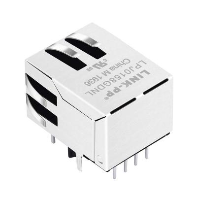 中国 WE 7300-RJ45EM コンパティブル LINK-PP LPJ0158GDNL 10/100 ベース-T タブダウン 黄色/緑色 LEDシングルポート 8ピンキャット 5e RJ45 ジャック 販売のため