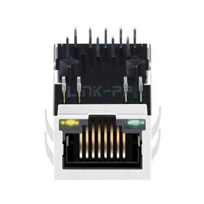 Cina Halo HFJ11-RP22E-L12RL Compatibile LINK-PP LPJ0284GENL 10/100 Base-T Tab Down Verde/Giallo Led Single Port POE RJ-45 Connector di rete in vendita
