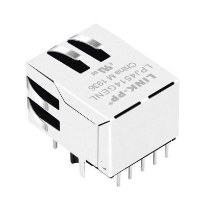 Cina XFMRC XFVOIP5E-CLxu1-4MS Compatibile LINK-PP LPJ4514GENL 10/100 Base-T Tab Down Verde/Giallo Led 1 Port POE+ RJ45 Jack in vendita