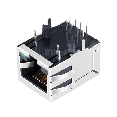 中国 パルスJ0026D21GNL コンパティブル LINK-PP LPJ0026A7NL 10/100 ベース-T タブダウン グリーン&イエロー/グリーン LED 1ポート 8P8C RJ 45 イーサネットソケット 販売のため