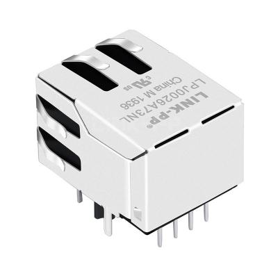Cina Pulse J0026D21FNL Compatibile LINK-PP LPJ0026A73NL 10/100 Base-T Tab Down Verde/Giallo Led 1 Port Cat6 Protezione RJ45 connettore in vendita