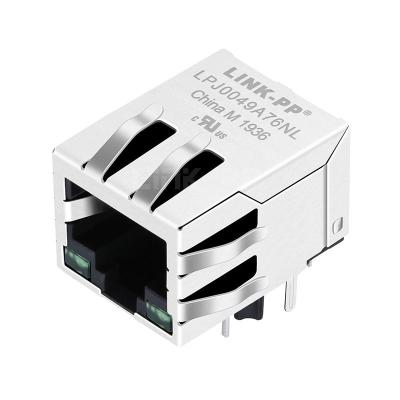 Cina Tyco 1-6605310-1 Compatibile LINK-PP LPJ0049A76NL 10/100 Base-T Tab Down Verde/Verde Led 1 Port POE Network Connector RJ-45 Jack in vendita