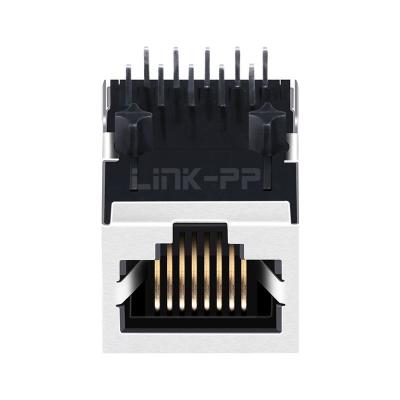 China Tyco 6605468 Compatible LINK-PP LPJ4049DNL 10/100 Base-T 1 Port Magnetische RJ45 Modulaire Jacks Tab Down zonder Led Te koop