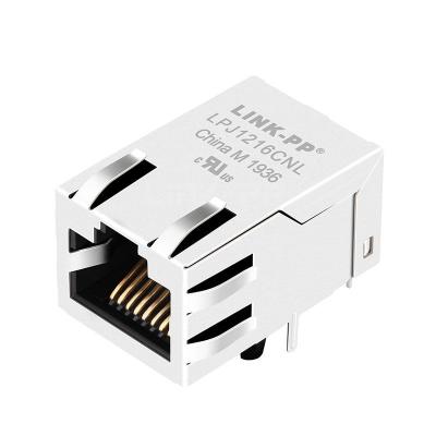 中国 Halo HFJT1-S101RL コンパティブル LINK-PP LPJ1216CNL 10/100 ベース-T タブアップ 無LED 1ポート 8ピン Cat5e RJ45 90度接続器 販売のため