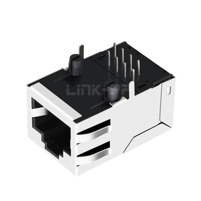 中国 Halo HFJT1-S101RL コンパティブル LINK-PP LPJ1216CNL 10/100 ベース-T タブアップ 無LED 1ポート 8ピン Cat5e RJ45 90度接続器 販売のため