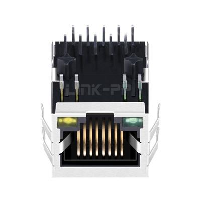 中国 WE 7499210211 互換 LINK-PP LPJ0104GENL 10/100 ベース-T タブ ダウン グリーン/イエロー LED 1x1 ポート POE RJ 45 ソケット接続 販売のため