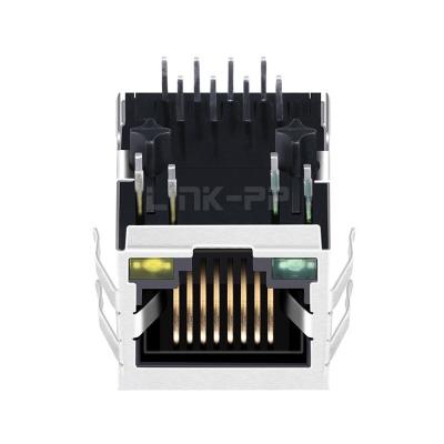 Cina Halo HFJ11-E2450E-LS12RL Compatibile LINK-PP LPJ4011ABNL 10/100 Base-T 1x1 Port Moduli di connettore RJ45 integrati Tab Down Verde/Giallo Led in vendita