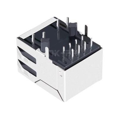 Cina Halo HFJ11-E2450E-LS12RL Compatibile LINK-PP LPJ4011ABNL 10/100 Base-T 1x1 Port Moduli di connettore RJ45 integrati Tab Down Verde/Giallo Led in vendita