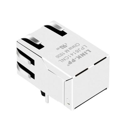 China XFMRS XFATM9DM-CT1-4M Compatible LINK-PP LPJ6141CNL 10/100 Base-T Tab Up zonder Led 1x1 Port 8P8C Modulaire RJ45 Connector Jacks Te koop