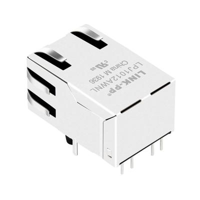 中国 パルスJ1012F21KNL コンパティブル LINK-PP LPJ1012AWNL 10/100 ベース-T 1x1 ポート 女性コネクタ RJ45 モジュールタブアップ グリーン/グリーン LED 販売のため