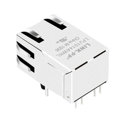 中国 ベルパルス SI-50170-F コンパティブル LINK-PP LPJ1014AWNL 10/100 ベース-T 1x1 ポート イーサネット RJ45 ジャック タブアップ グリーン/グリーン LED 販売のため