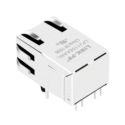 Cina X Multiple XRJH-11-01-8-8-1-A-L Compatibile LINK-PP LPJ1106AANL 10/100 Base-T RJ45 Magnetics Jack Single Port Tab Up Giallo/Verde Led in vendita
