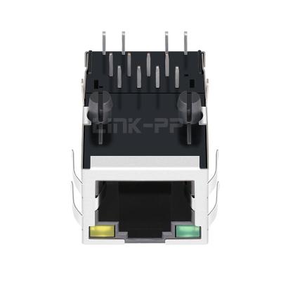 China Pulso JXR1-0012NL Compativel LINK-PP LPJ6026ABNL 10/100 Base-T Tab Up Verde/Amarela Led Single Port Networking RJ 45 Conector à venda