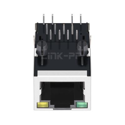 China Impulso J1006F01PNL Compativel LINK-PP LPJ1006BBNL 10/100 Base-T Tab Up Verde/Amarela Led Single Port 8P8C Rede RJ-45 à venda